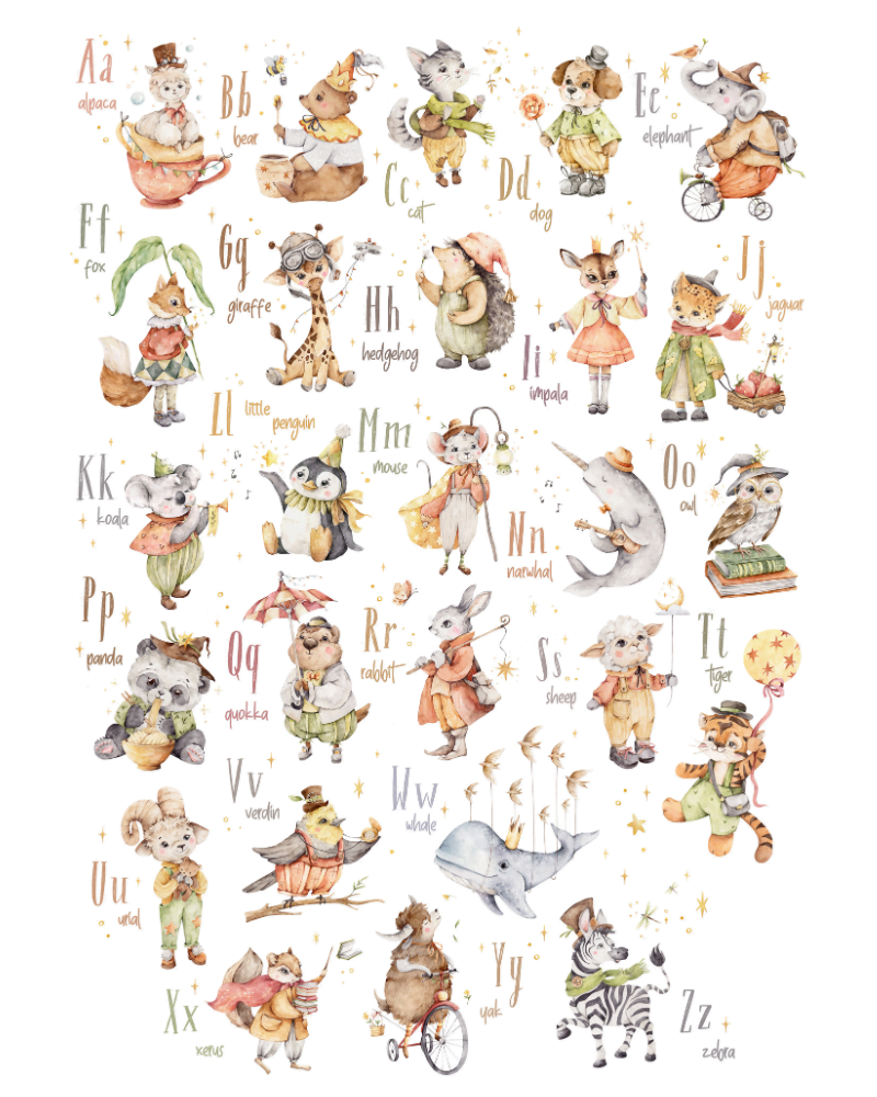 Animal Alphabet Chart – Dreamwards